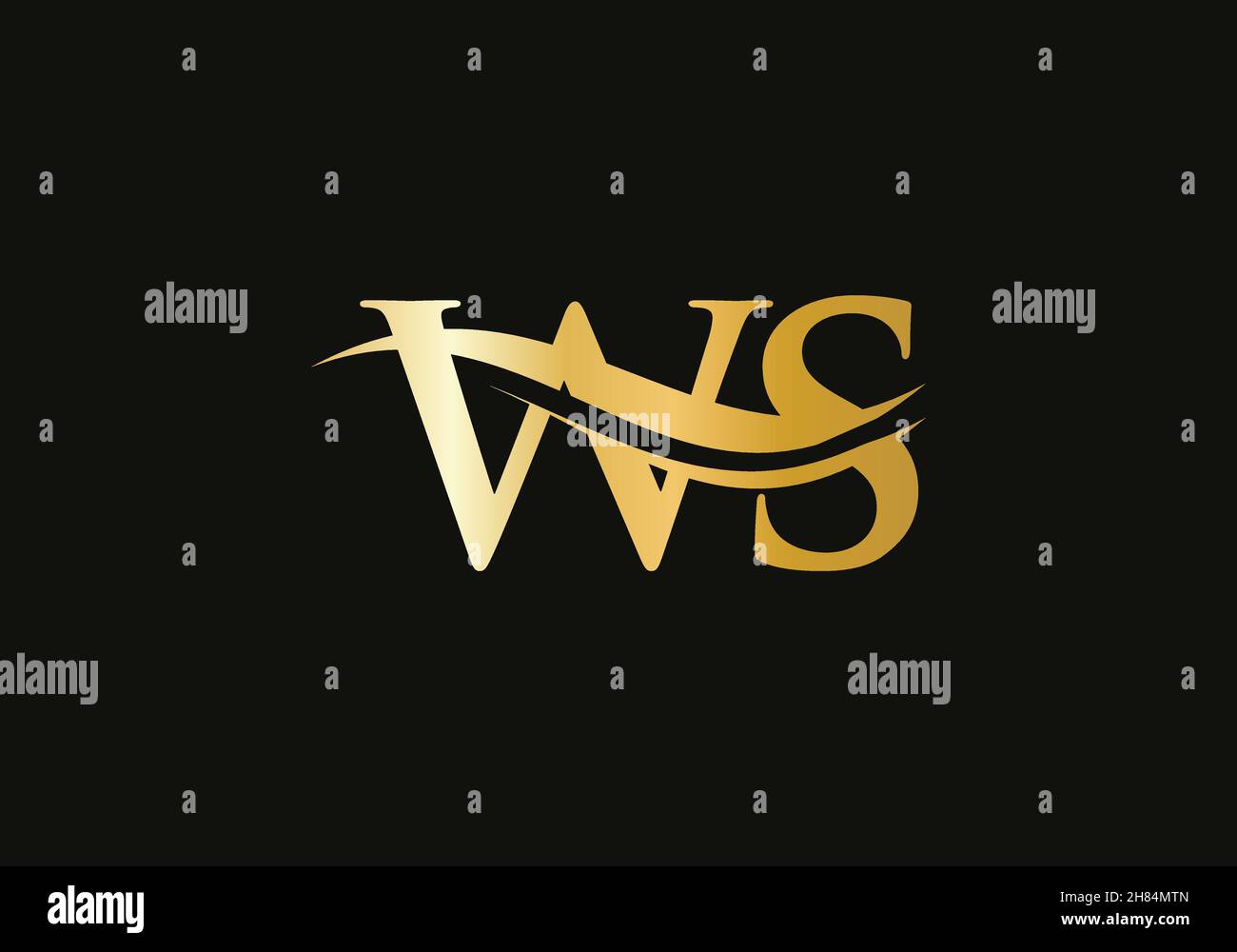 WS Linked Logo for business and company identity. Creative Letter WS ...