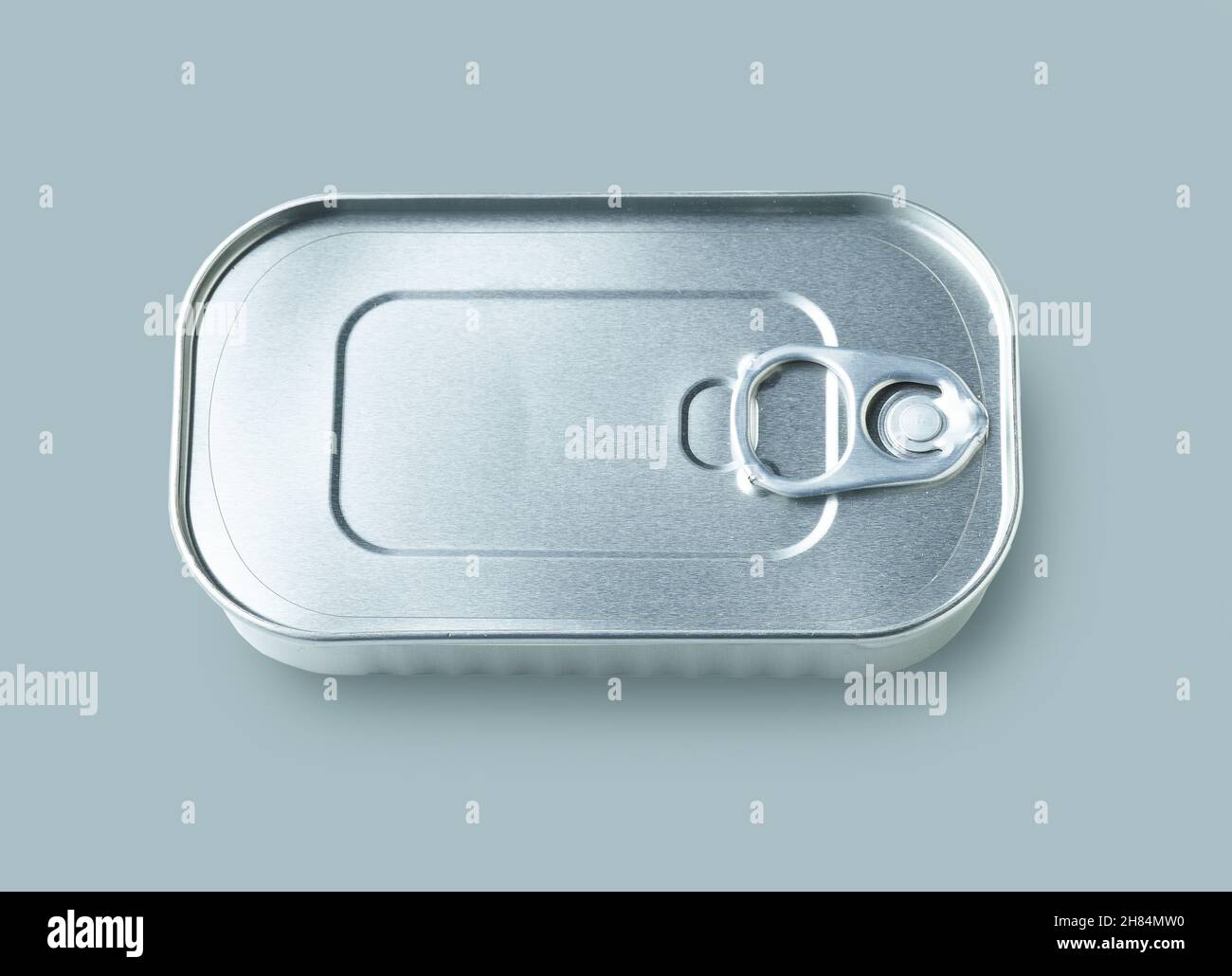 metal can isolated on grey background, top view Stock Photo - Alamy
