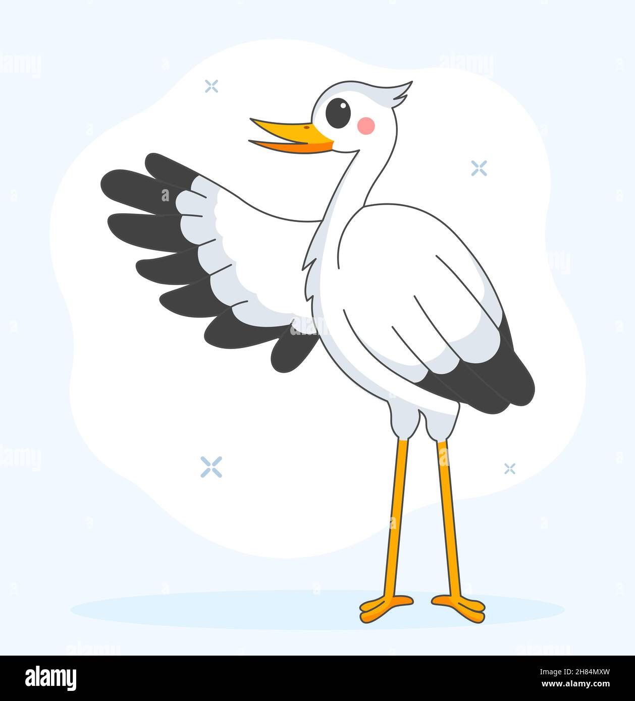 Cute baby stork Stock Vector Image & Art - Alamy