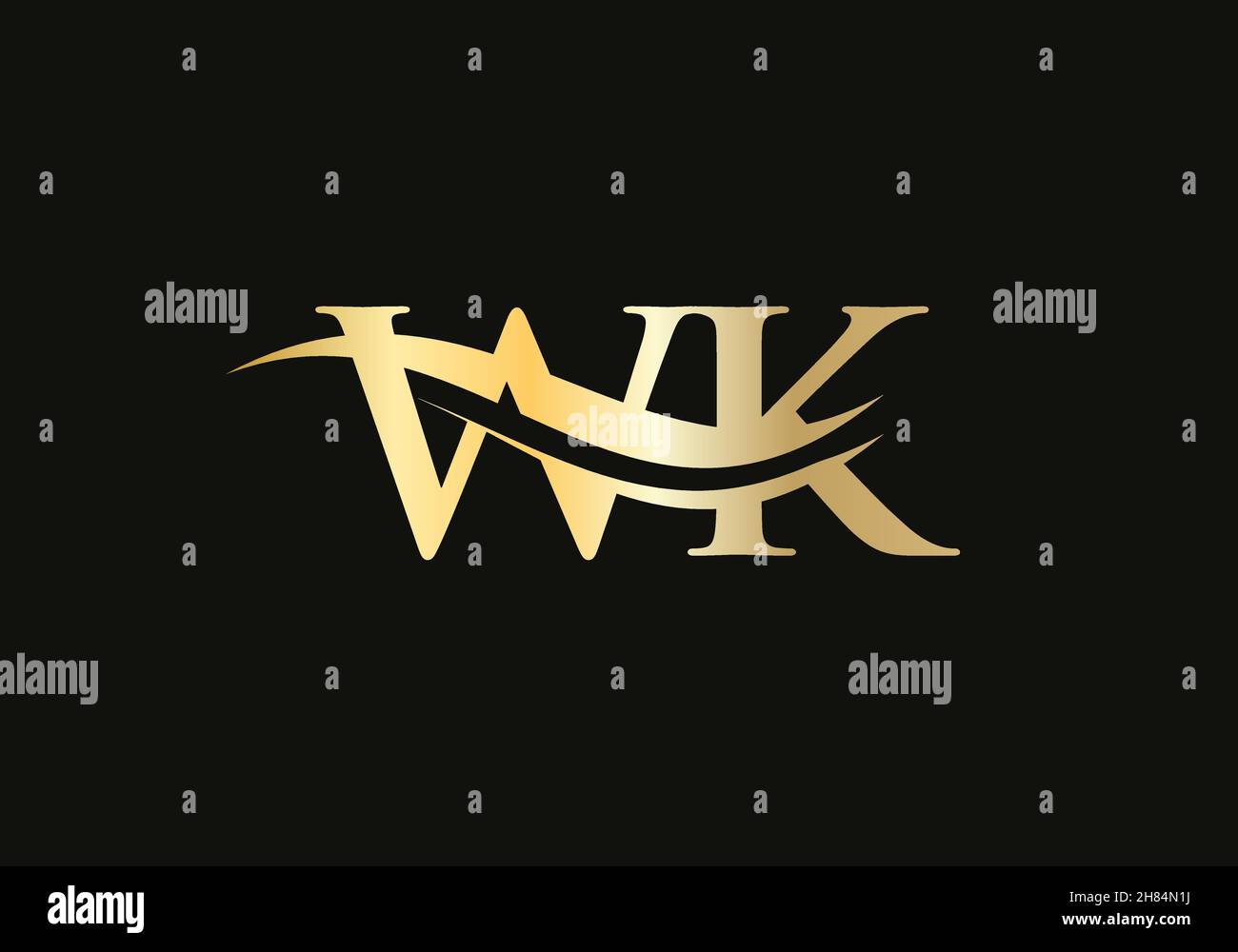 Modern WK Logo Design for business and company identity. Creative WK ...