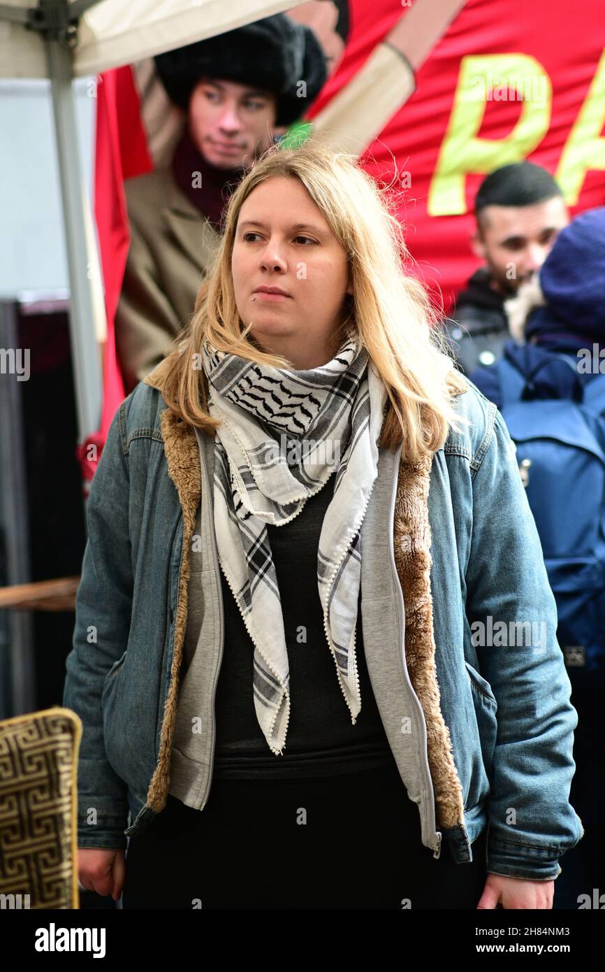 Speakers Fiona Edwards rally, No to New Cold War - Stop Racism - Stop ...