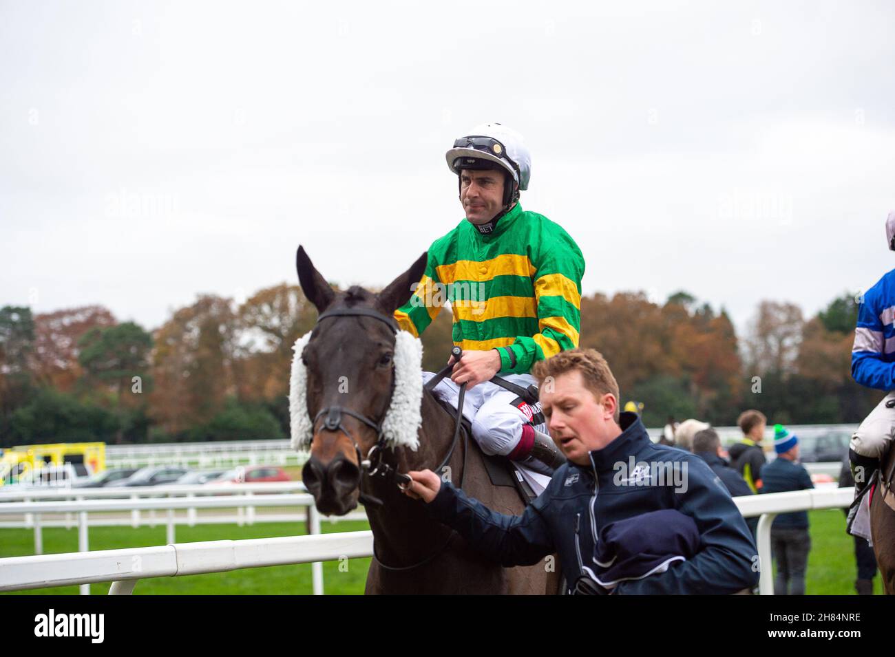 Ascot, Berkshire, UK. 20th November, 2021. Jockey Aidan Coleman on ...