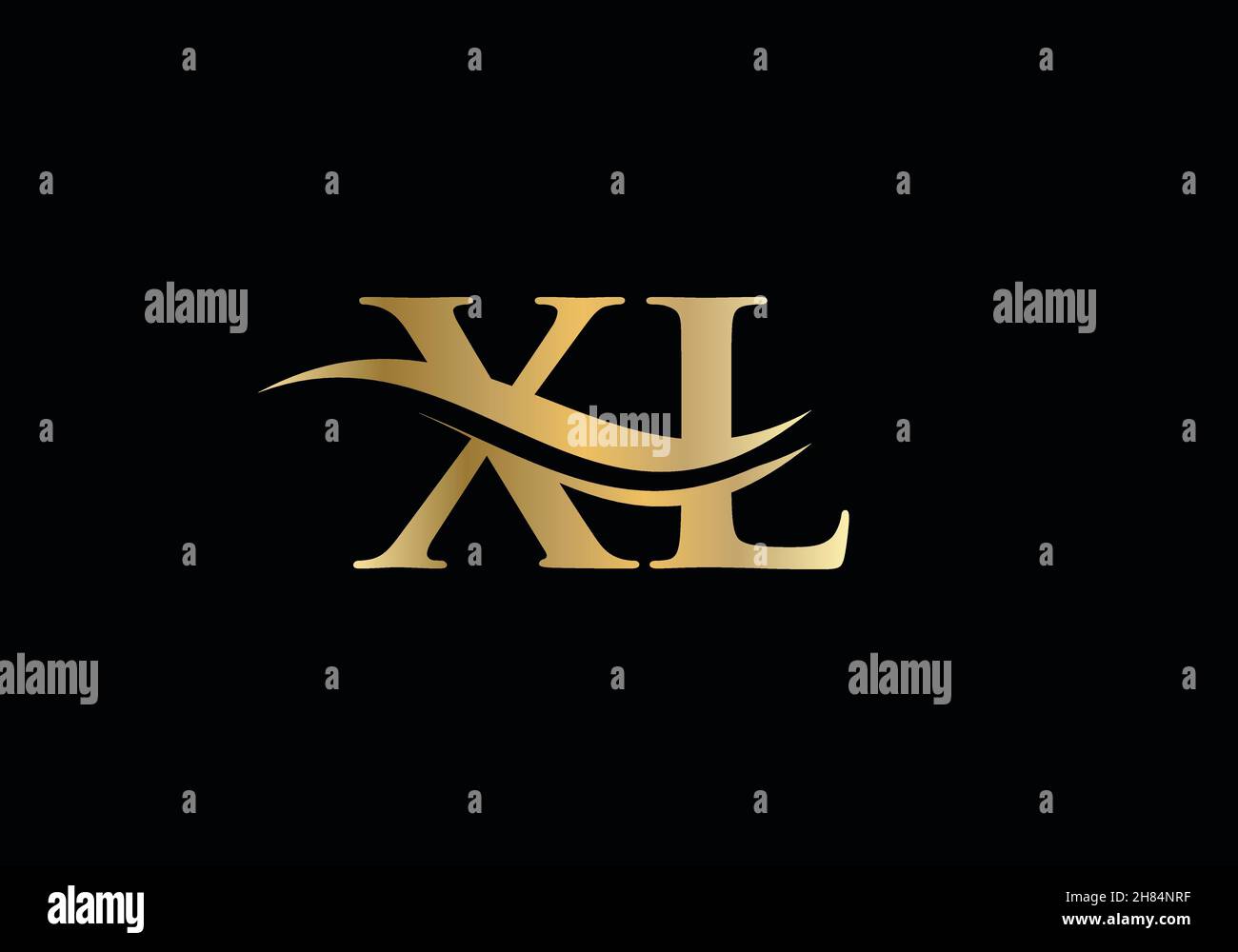 Creative XL letter with luxury concept. Modern XL Logo Design for ...