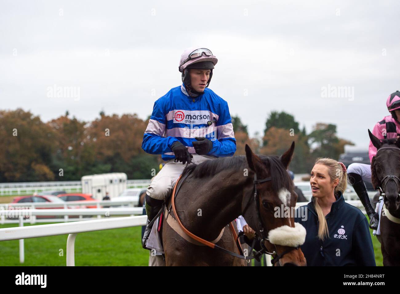 Ascot, Berkshire, UK. 20th November, 2021. Jockey Lorcan Williams on ...