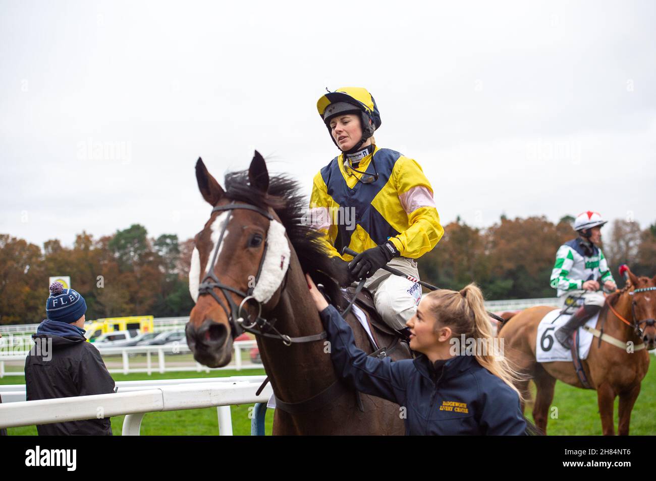 Ascot, Berkshire, UK. 20th November, 2021. Jockey Bridget Andrews on ...