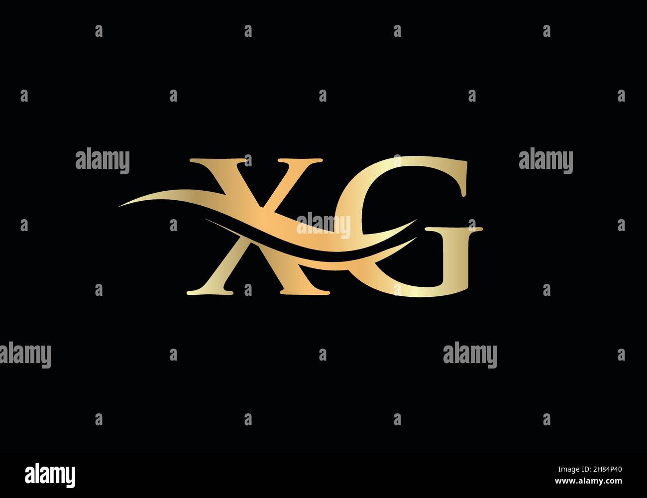 Initial linked letter XG logo design. Modern letter XG logo design ...