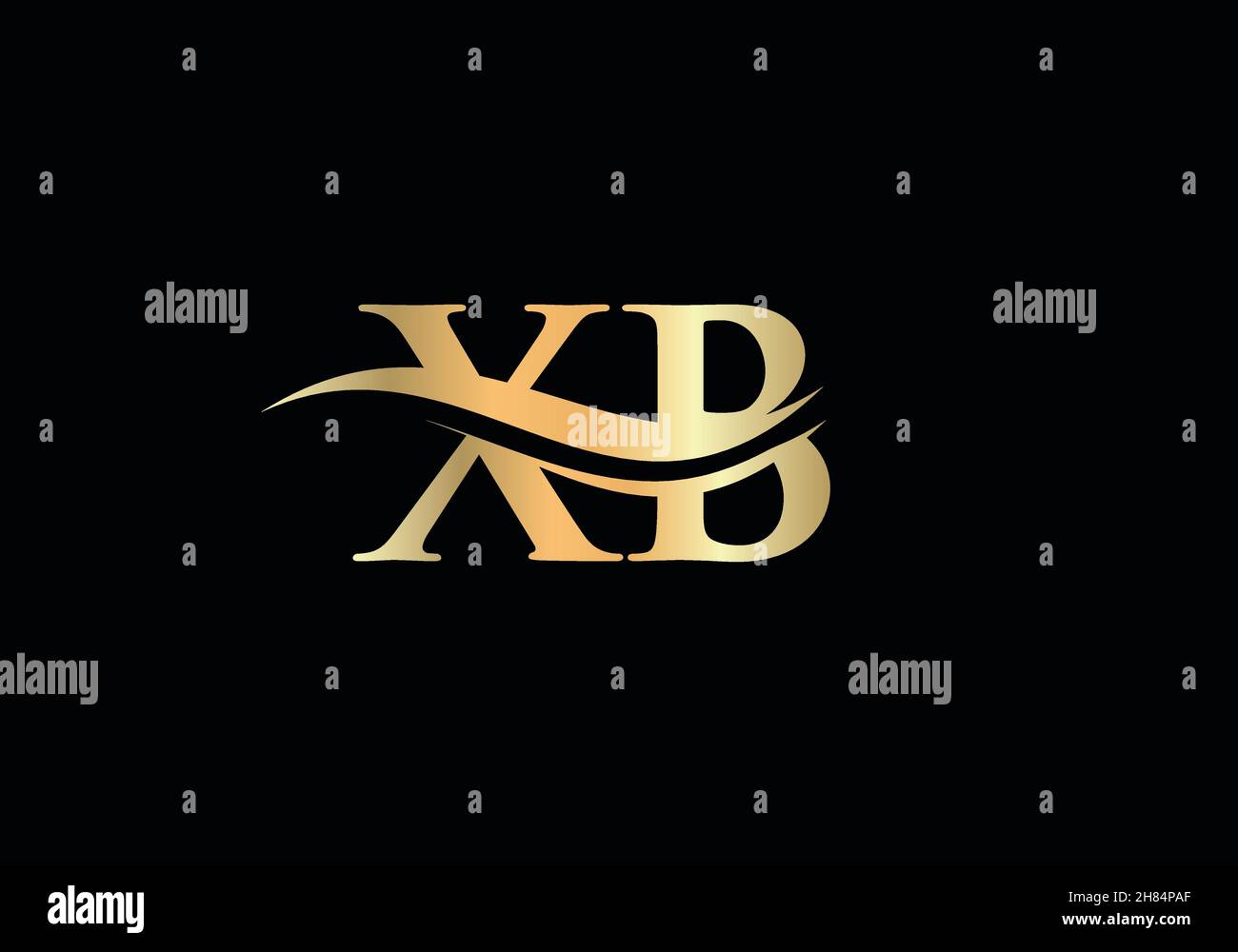 Initial XB letter logo with creative modern business typography vector ...