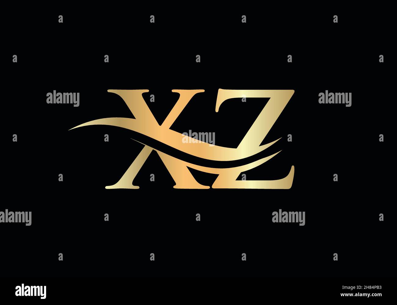 Modern XZ logotype for luxury branding. Initial XZ letter business logo ...