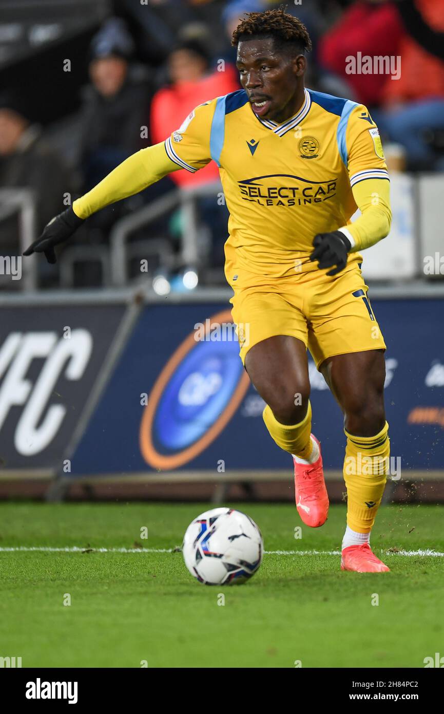 Tom Dele-Bashiru #19 of Reading in action during the game Stock Photo ...