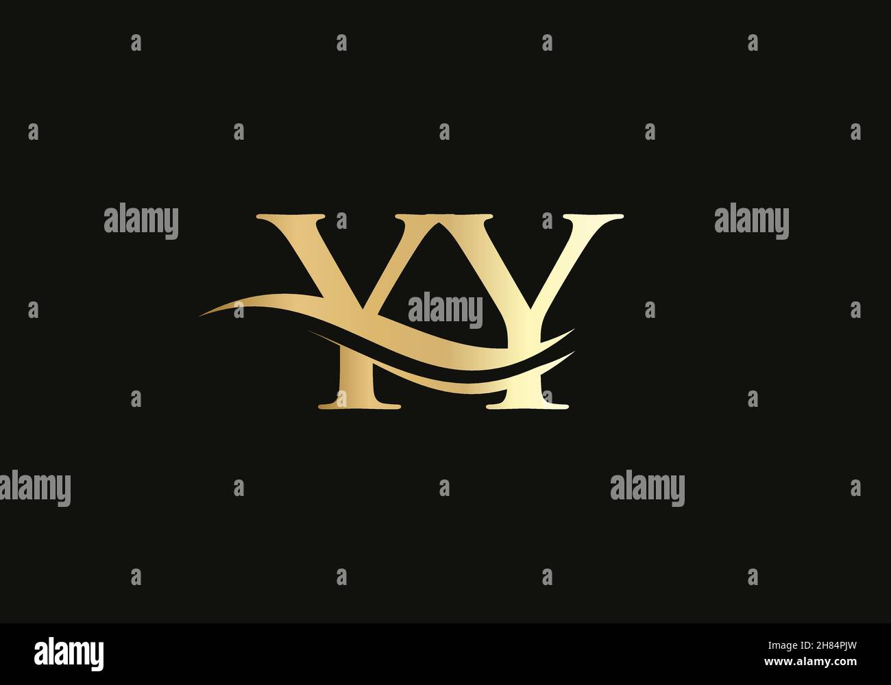 Initial Letter YY Linked Logo for business and company identity. Modern Letter YY Logo Vector ...