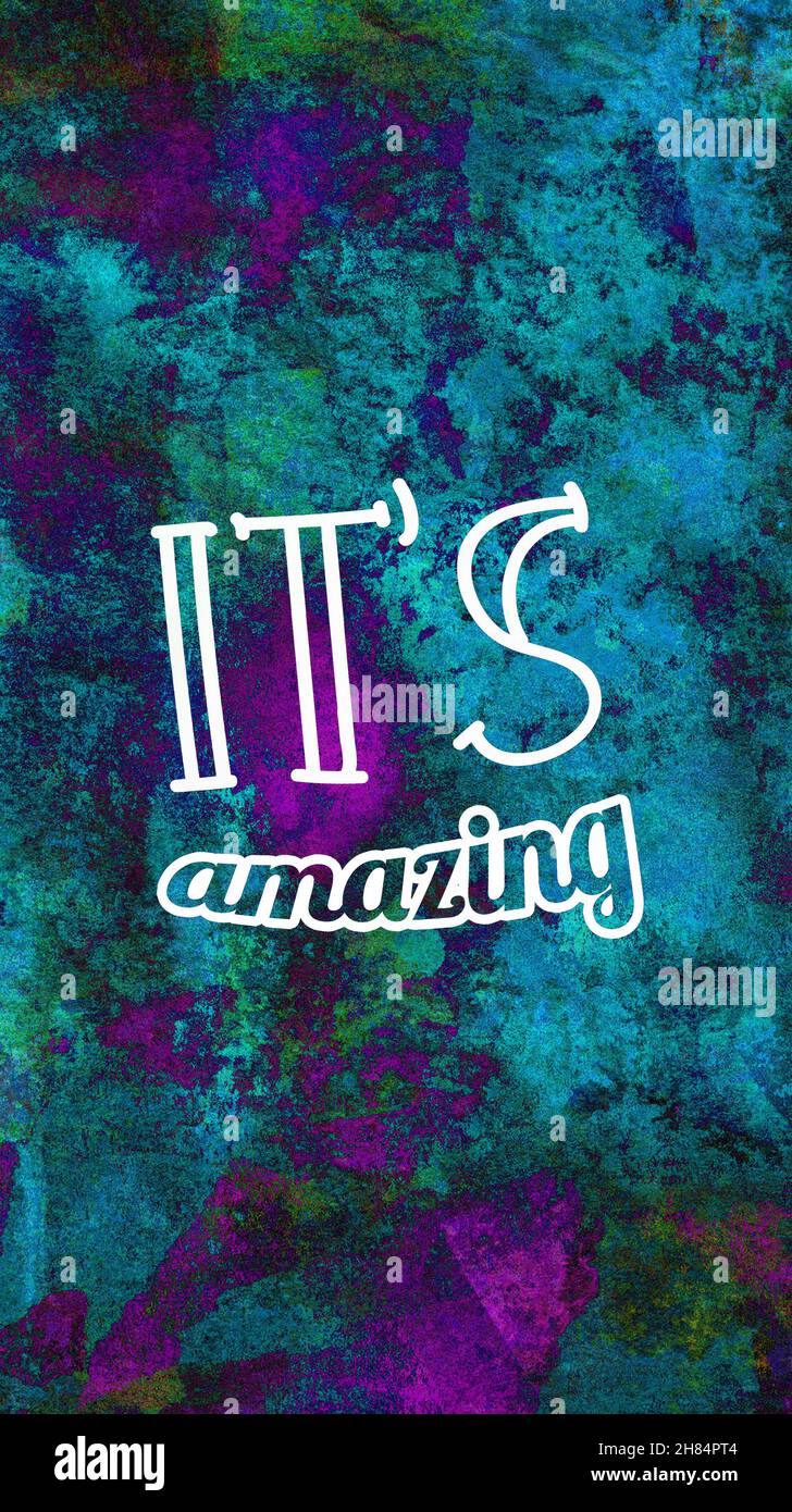 It's amazing words lettering on watercolor background. Lifestyle ...
