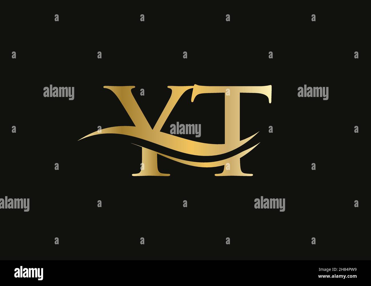 Initial Letter YT Linked Logo for business and company identity. Modern ...