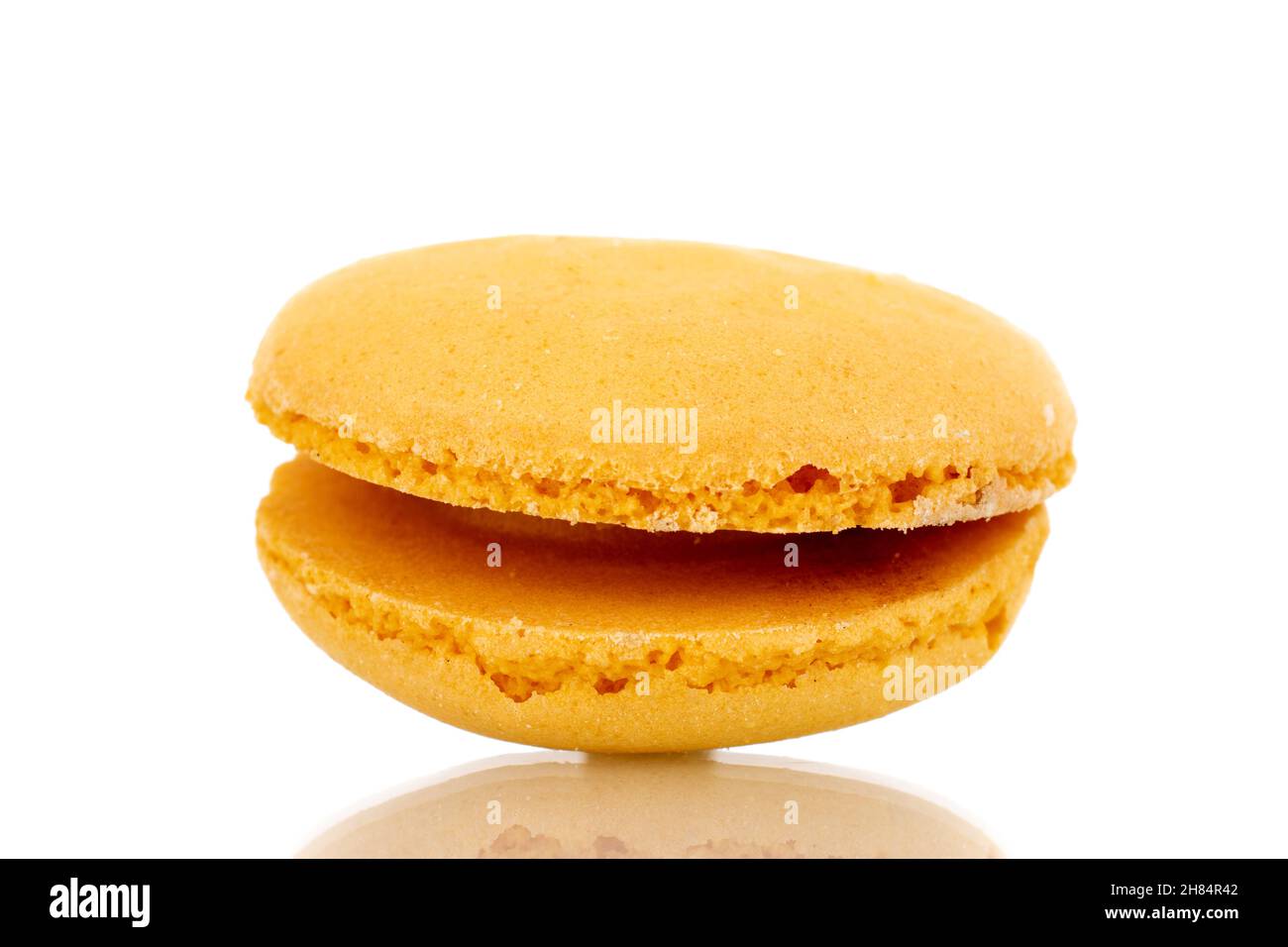 One sweet macaroon, close-up, isolated on white Stock Photo - Alamy