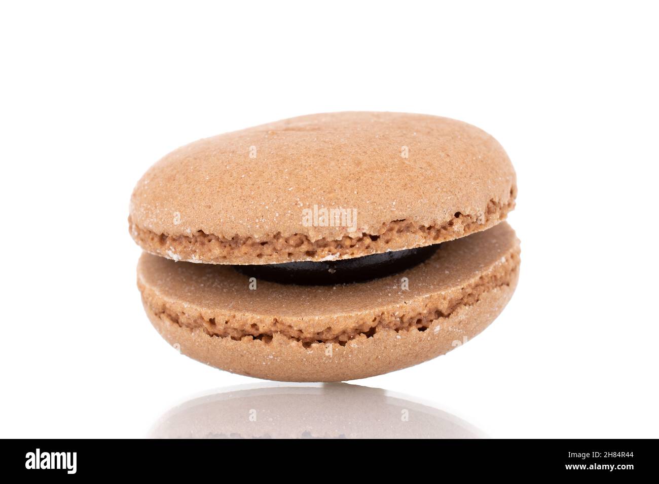 One sweet macaroon, close-up, isolated on white Stock Photo - Alamy
