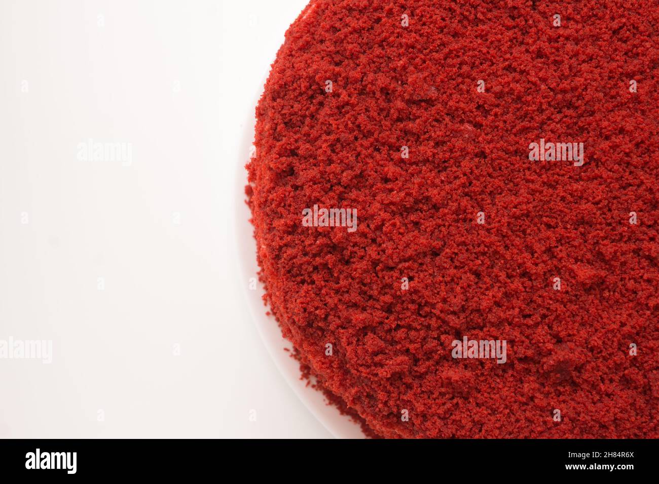 bright red cake called red velvet isolated on a white background Stock ...