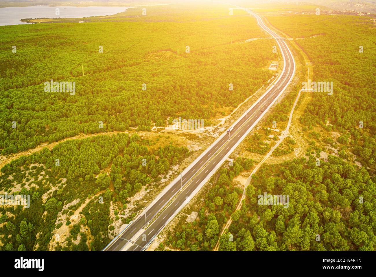 Road view from above Stock Photo - Alamy
