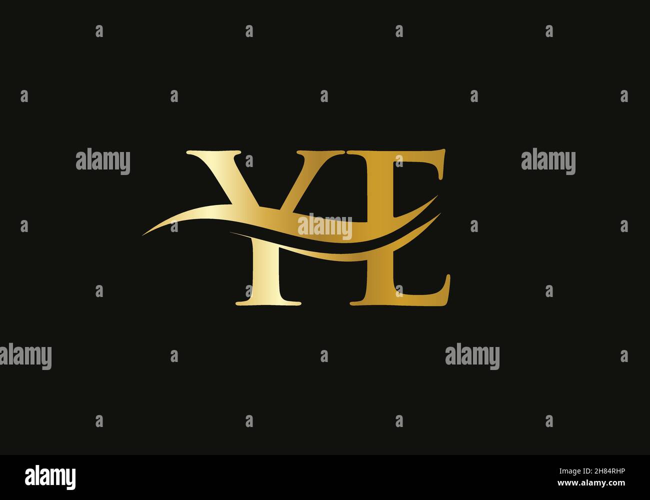 Initial YE letter business logo design vector template with minimal and ...