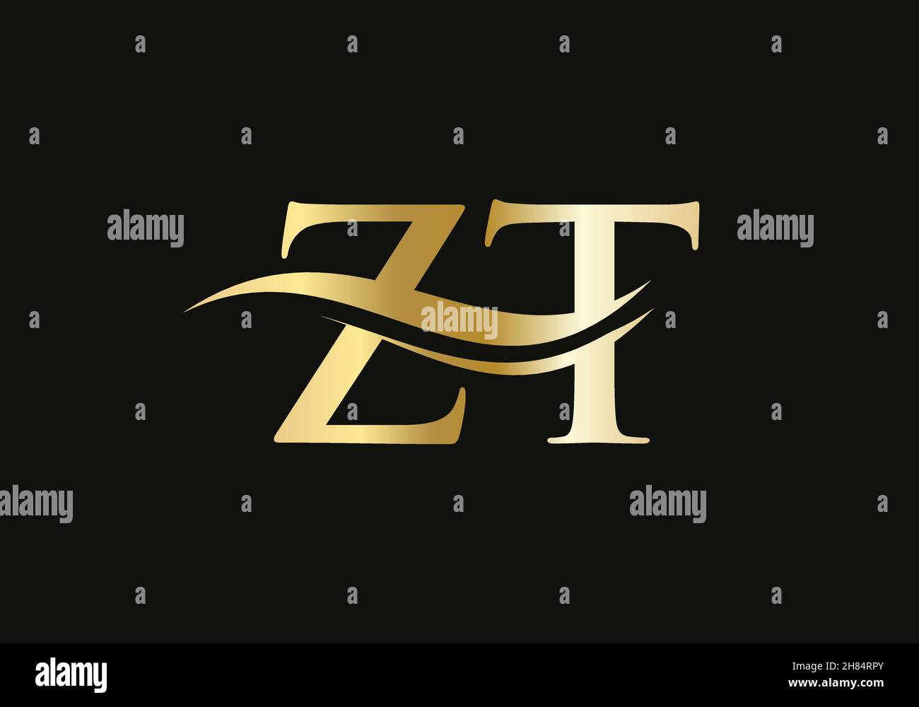 Initial Letter ZT Linked Logo for business and company identity. Modern ...