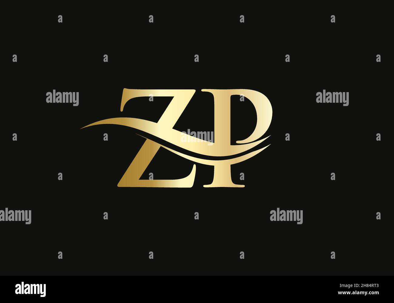 Elegant and stylish ZP logo design for your company. ZP letter logo. ZP ...