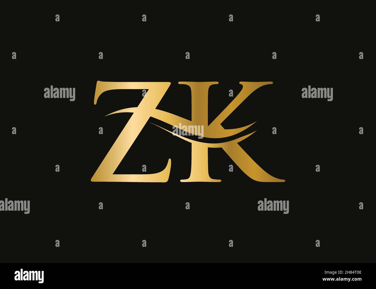 Modern ZK Logo Design for business and company identity. Creative ZK ...