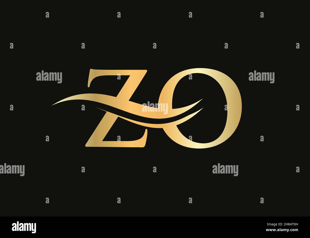 ZO Letter Linked Logo for business and company identity. Initial Letter ...