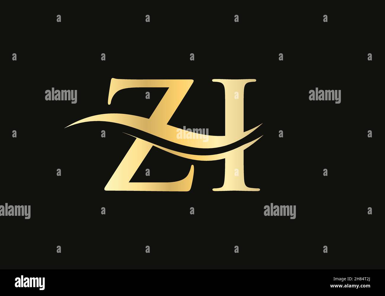 Zi Logo Design For Business And Company Identity Creative Zi Letter With Luxury Concept Stock