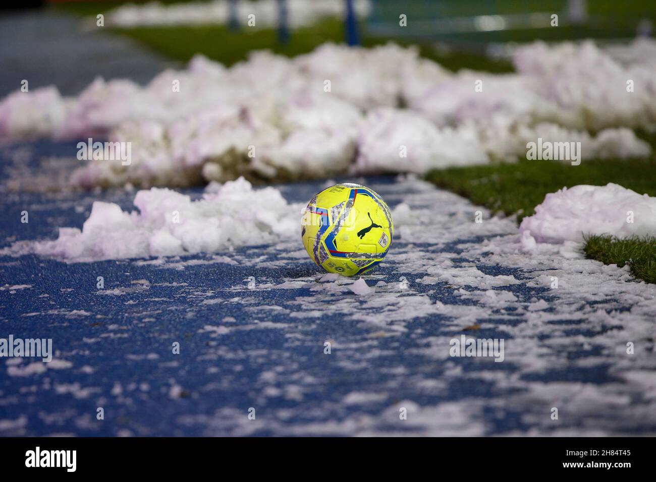 Sheffield, UK. 27th Nov, 2021. The Puma High visibility ball in ...
