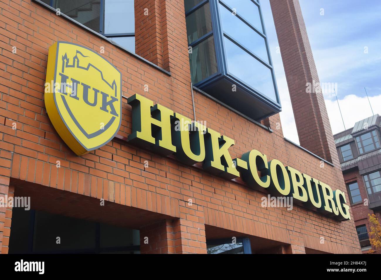 KIEL, GERMANY - Oct 30, 2021: The logo of German insurance company HUK ...