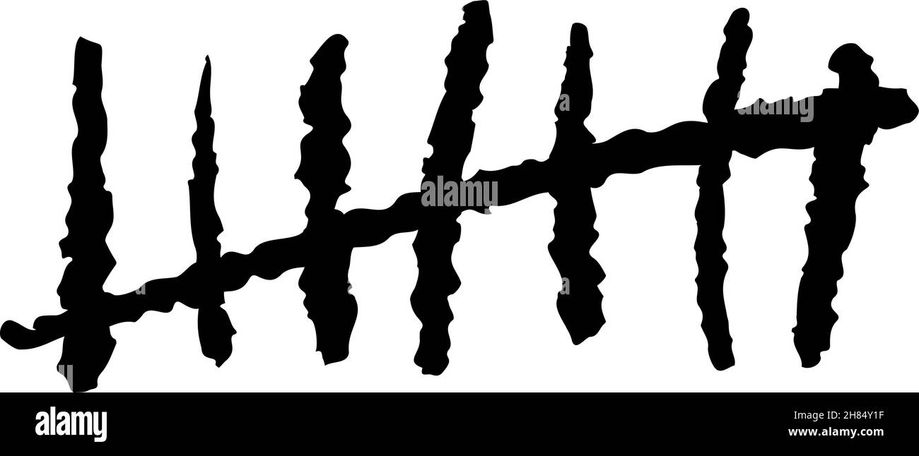 Tally mark on a white background or prison wall hash line Stock Vector ...