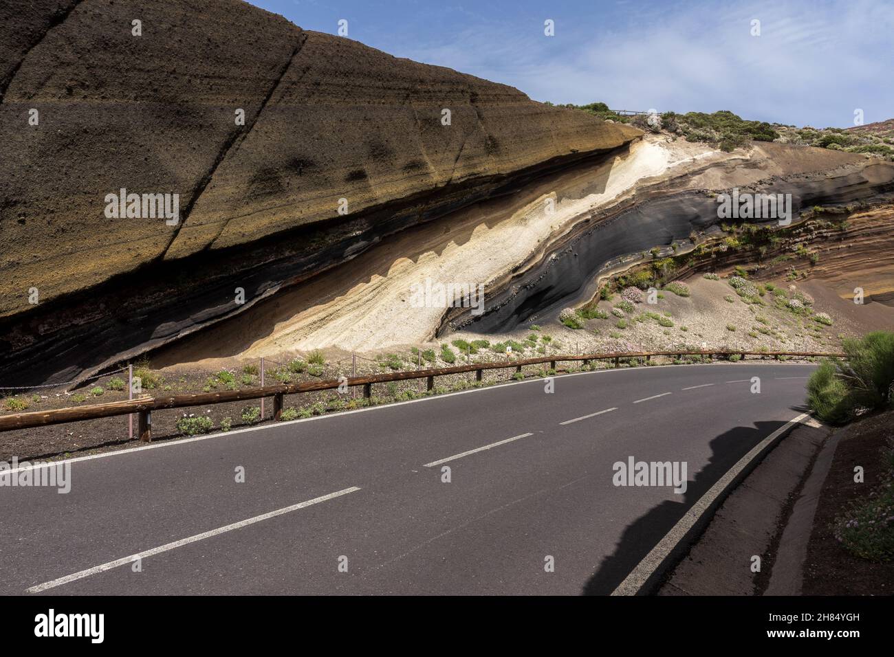 La Tarta del Teide - geological formation of solidified lava flows. Tenerife. Canary Islands ...
