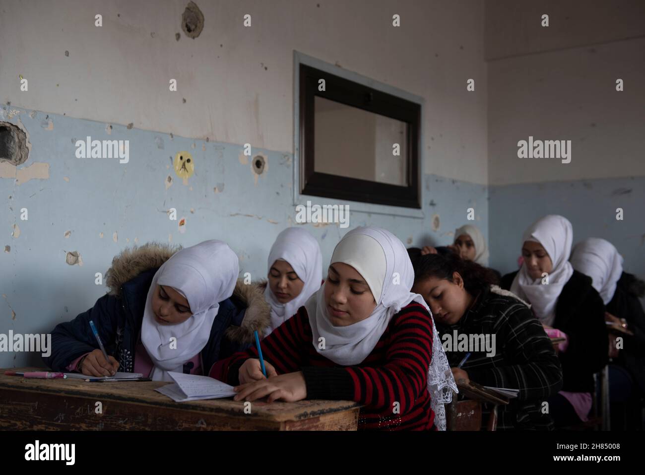 Body diversity in education in Syria after war Stock Photo - Alamy