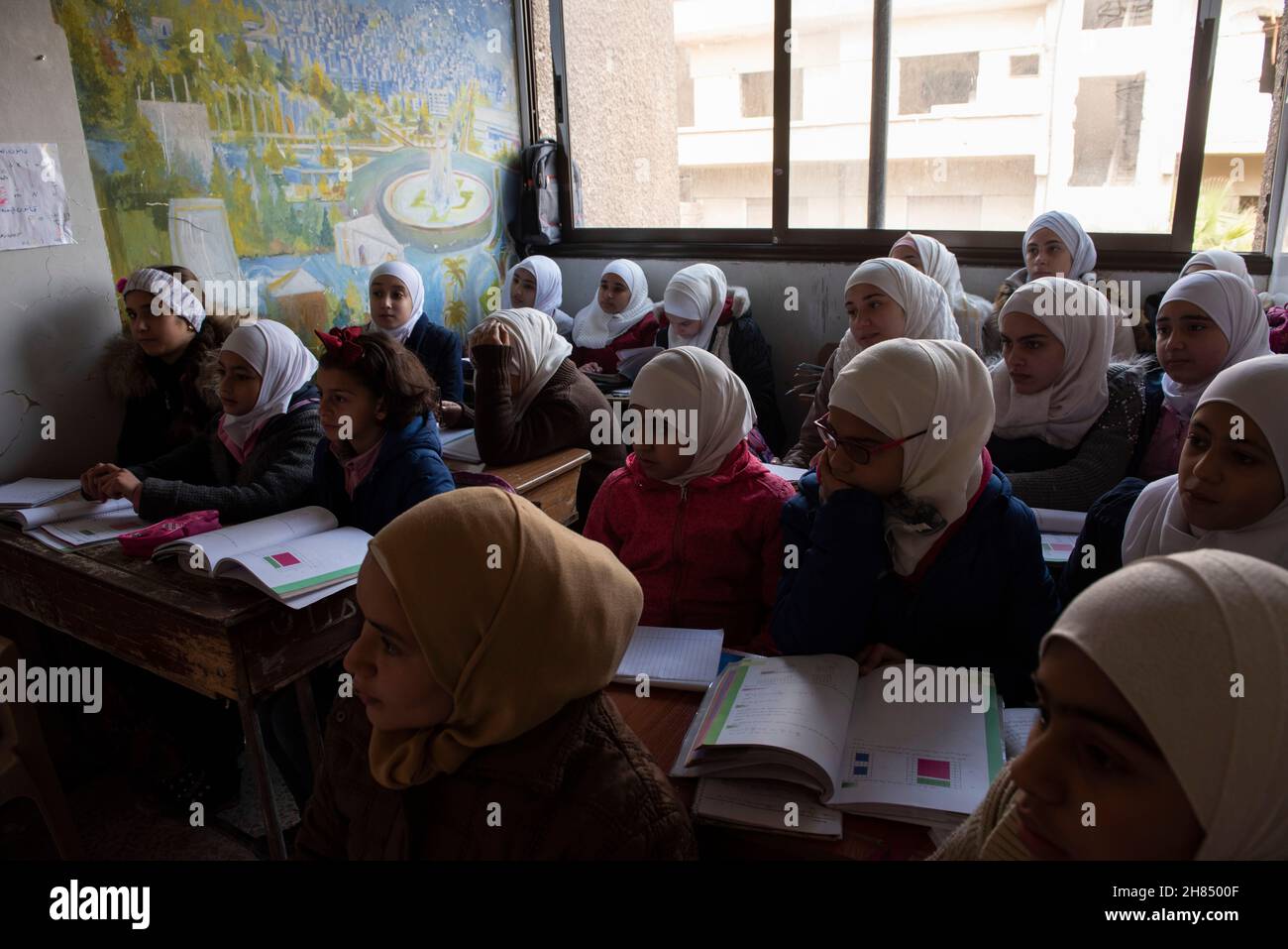 Body diversity in education in Syria after war Stock Photo - Alamy