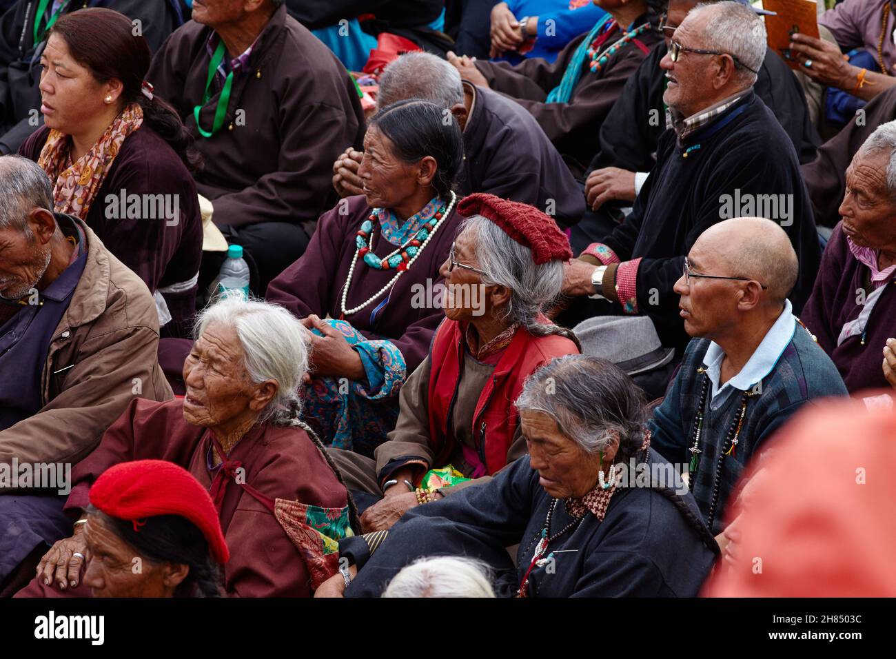 Disket, Nubra Valley. India. 13 July 2017. His Holiness the 14 Dalai ...