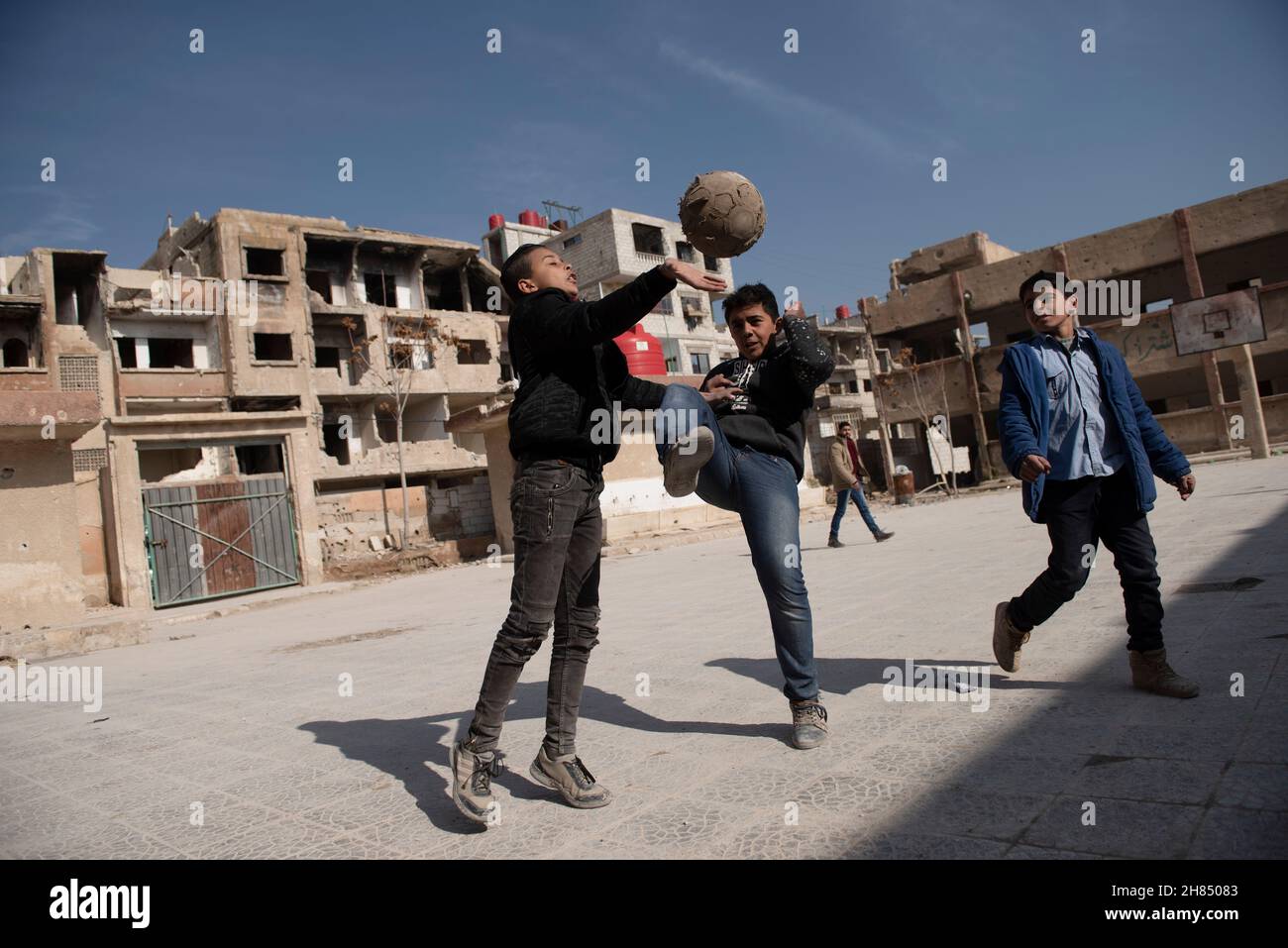 Body diversity in education in Syria after war Stock Photo - Alamy