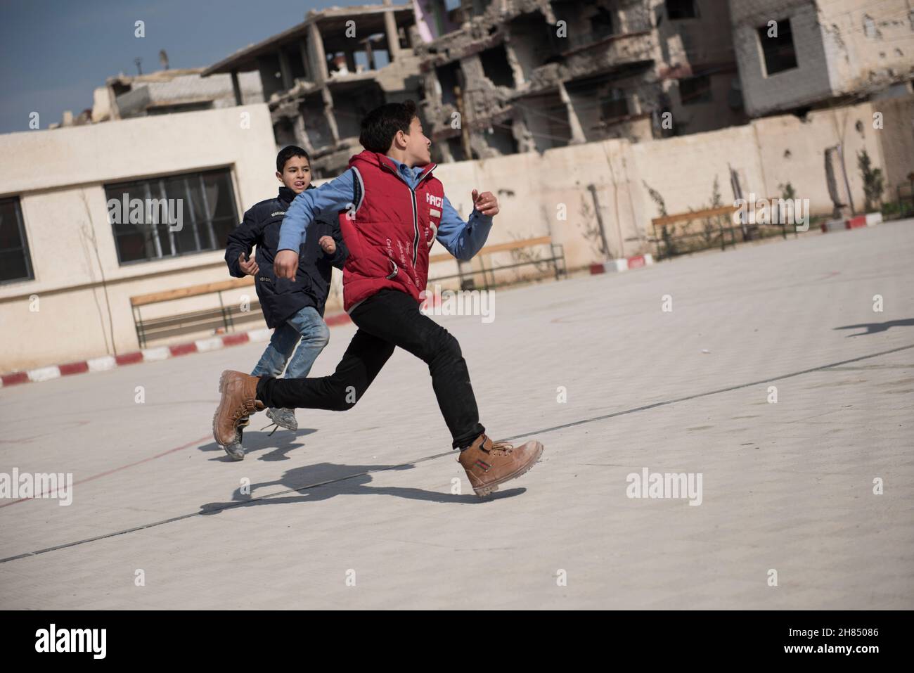 Body diversity in education in Syria after war Stock Photo - Alamy