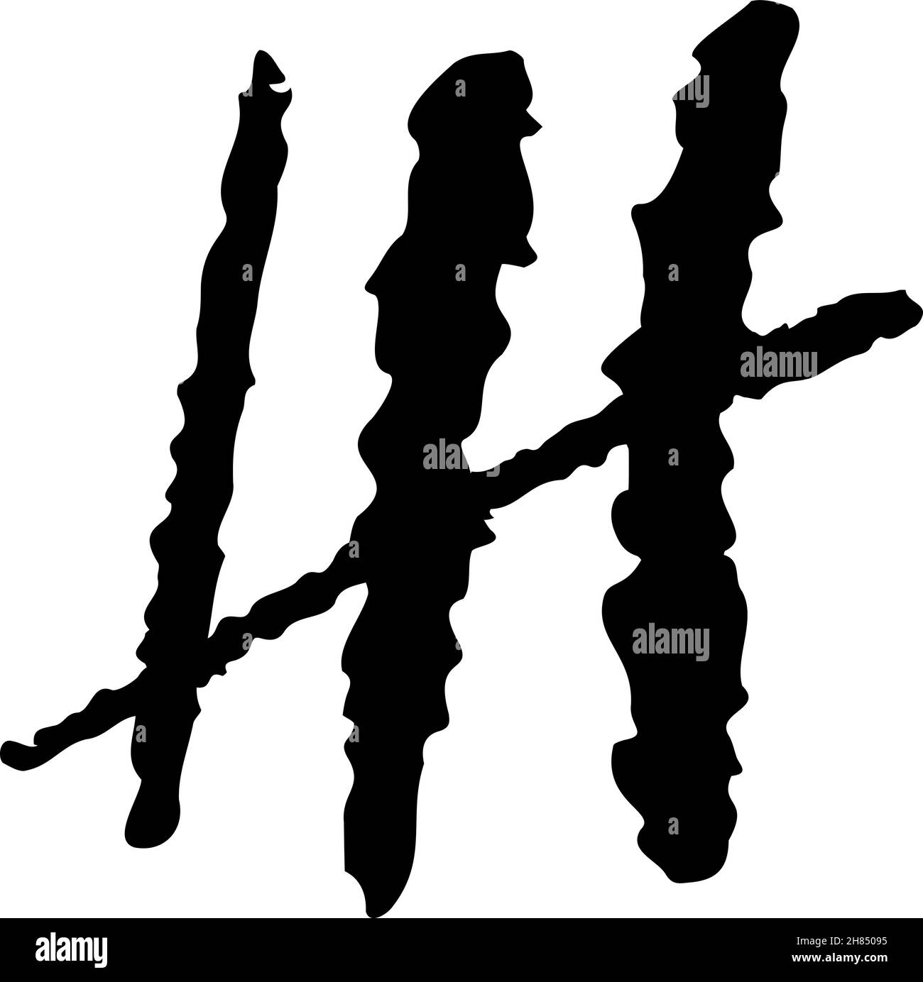 Tally mark on a white background or prison wall hash line Stock Vector ...