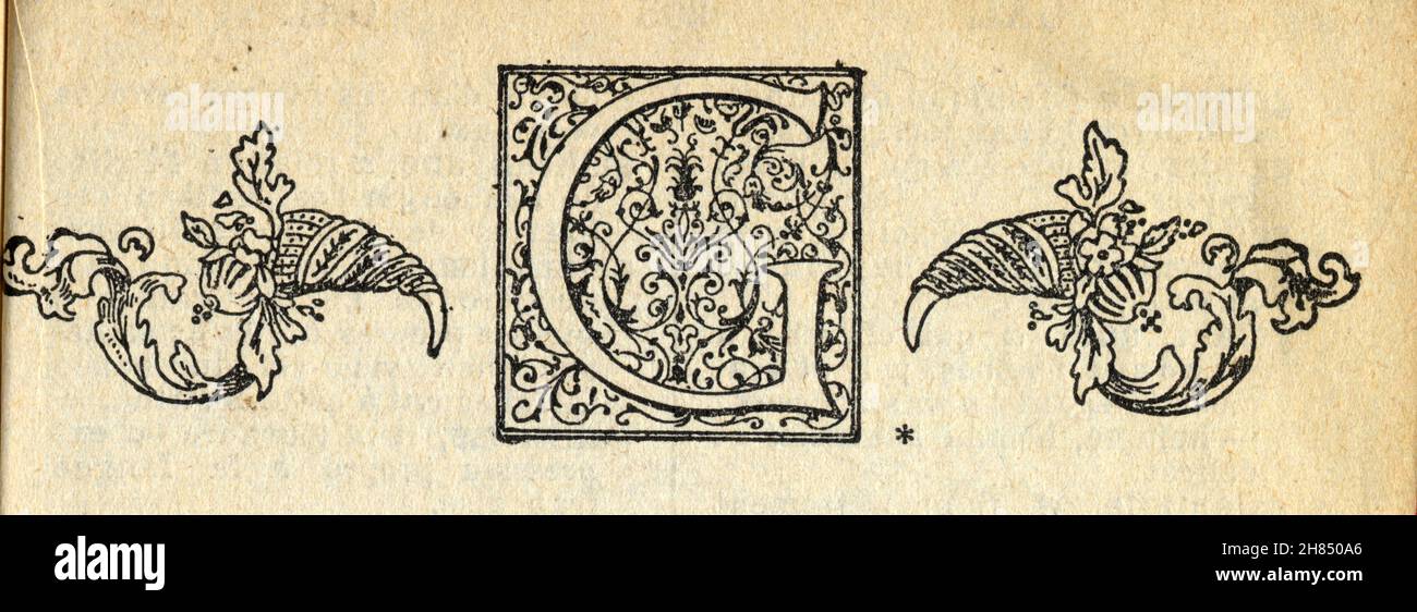 Lettre G En Calligraphie
