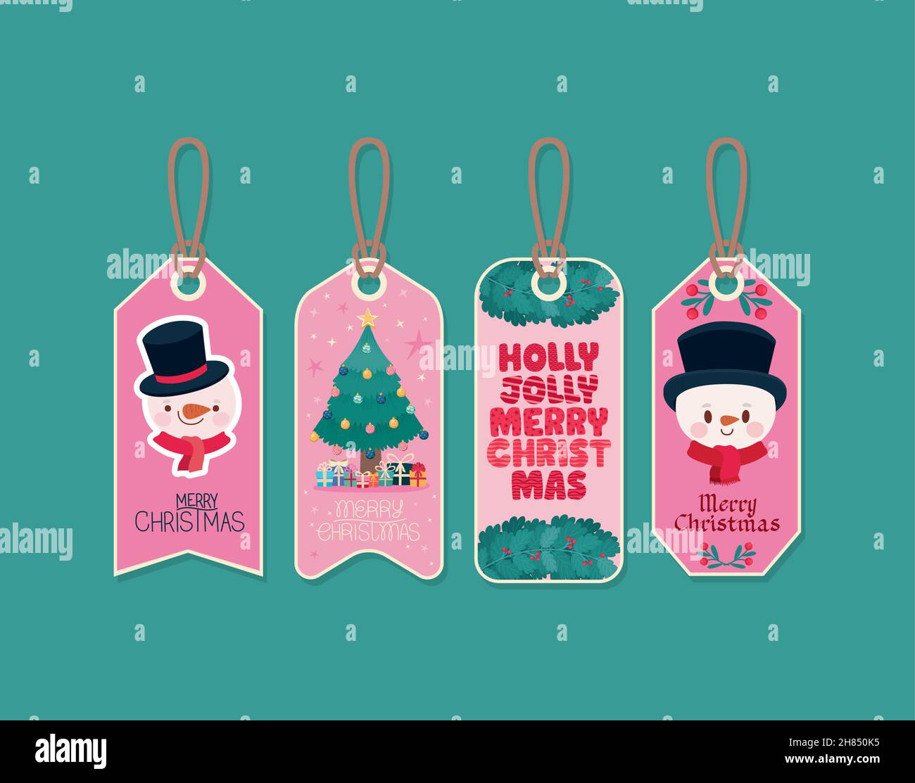 merry christmas labels Stock Vector Image & Art - Alamy