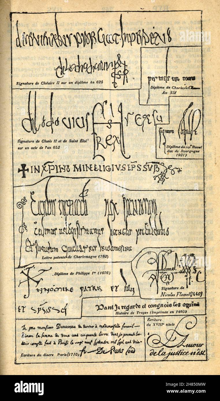 Signature de charlemagne hi-res stock photography and images - Alamy