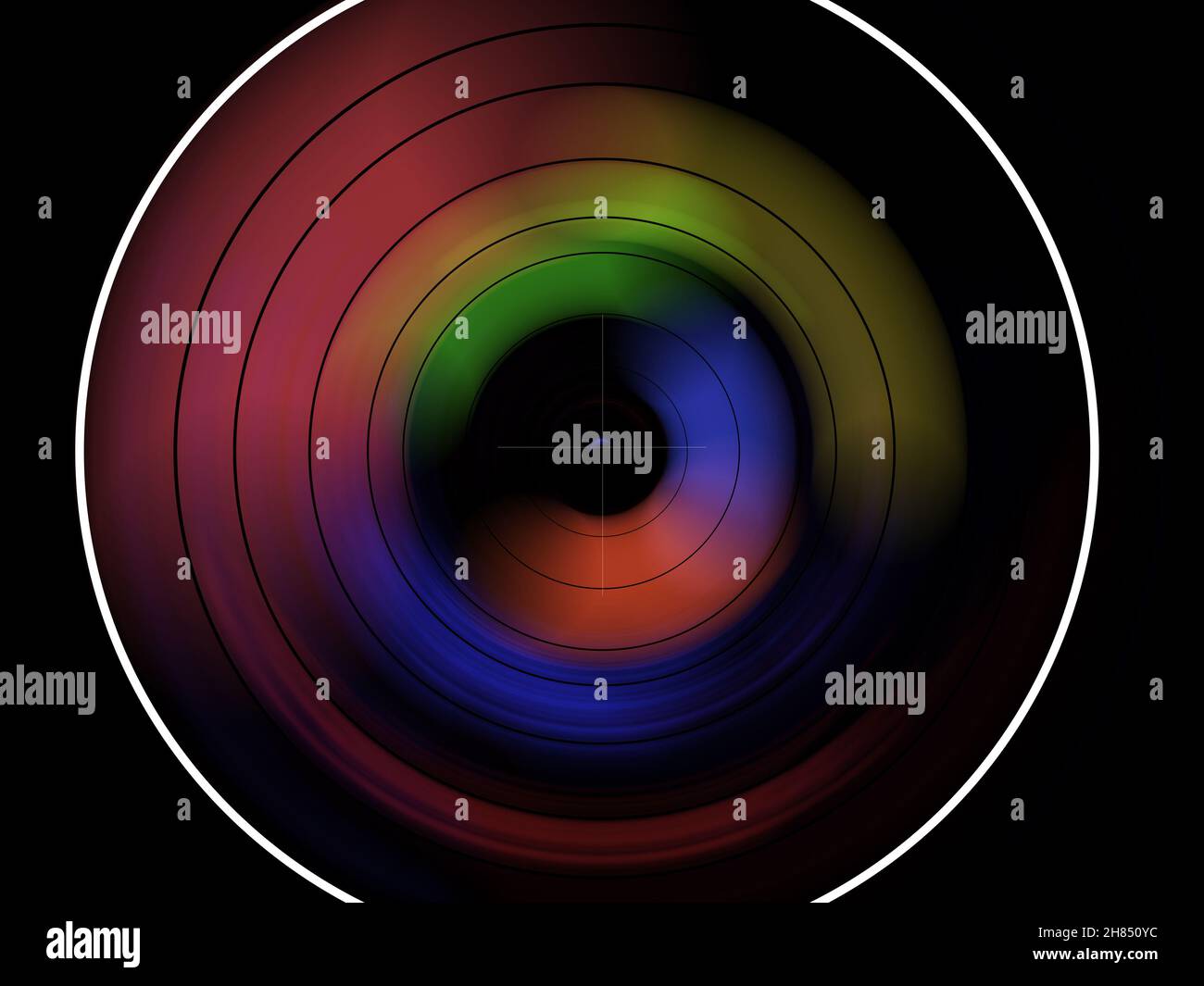 Beautiful Round Camera Lens Flare Illustration Effect Stock Photo - Alamy