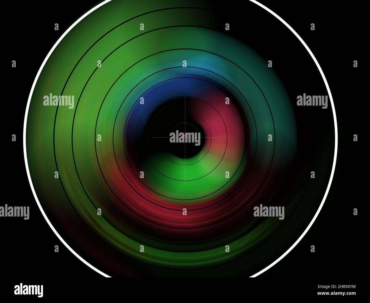 Beautiful Round Camera Lens Flare Illustration Effect Stock Photo - Alamy