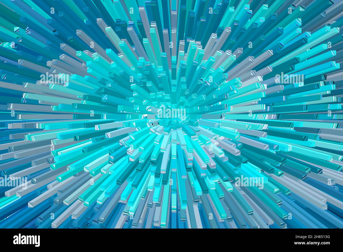 Beautiful Cyan Color Extrude Effect Background Design Stock Photo - Alamy