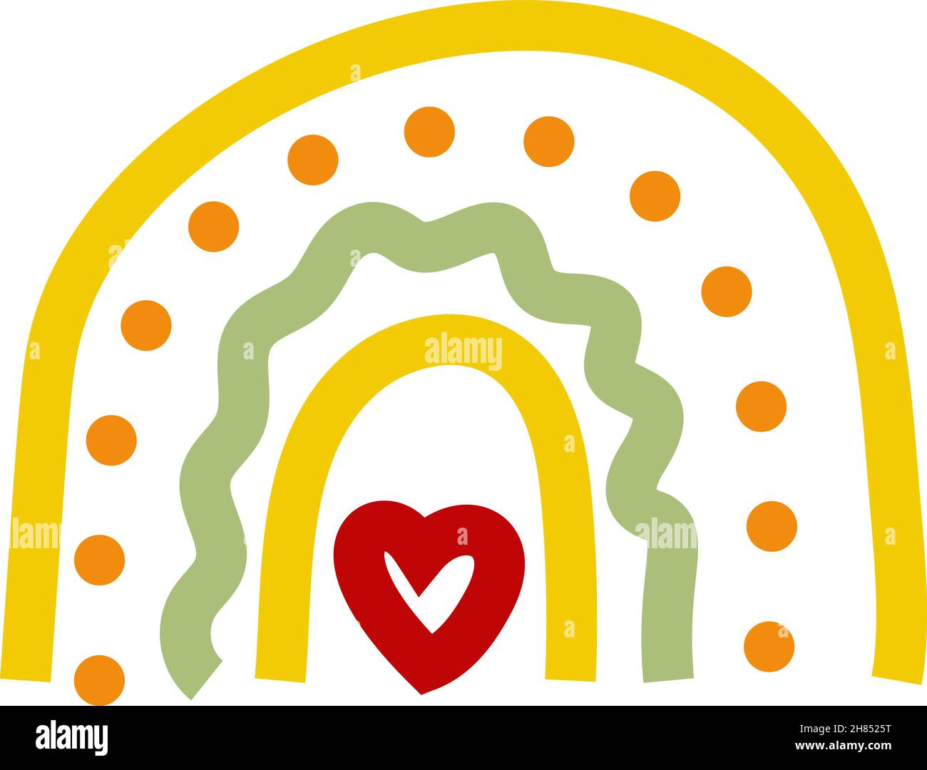 Rainbows in the boho style. Arc line Doodles Arc clipart Stock Vector ...