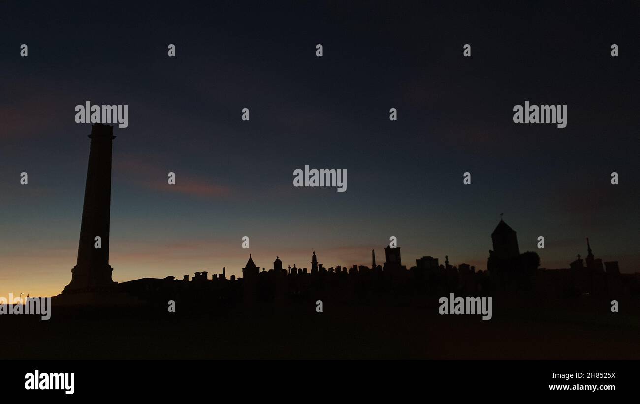 Gravestone sun ghost hi-res stock photography and images - Alamy