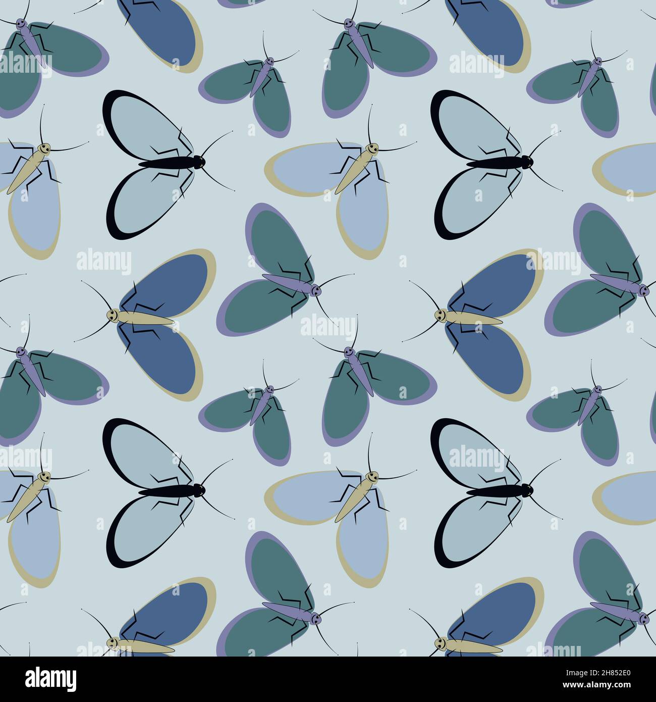 Seamless pattern, endless texture - Illustration on a square background ...