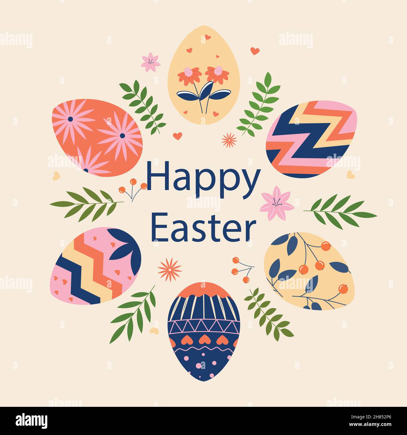Happy Easter poster Stock Vector Image & Art - Alamy