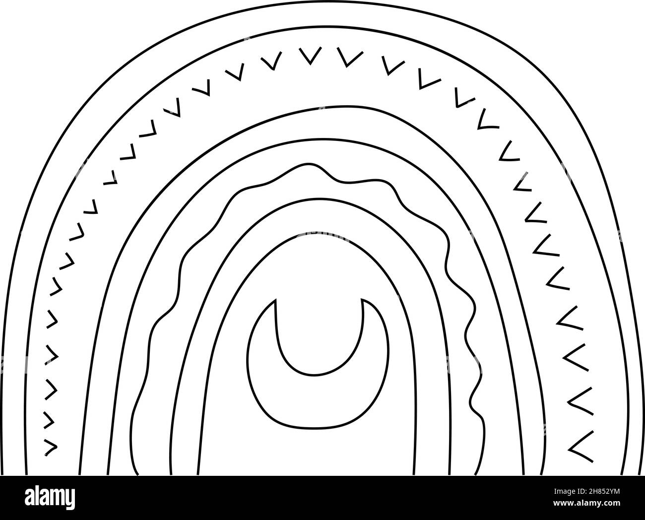 Rainbows in the boho style. Arc line Doodles Arc clipart Stock Vector ...
