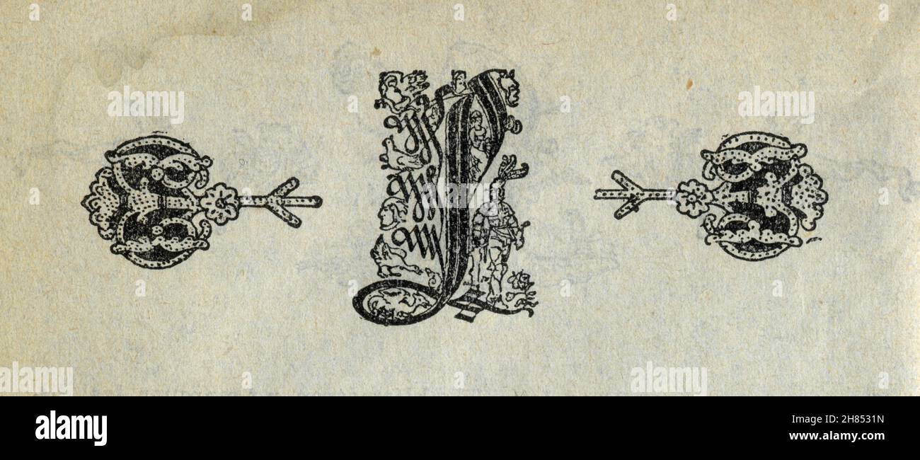 Ancienne lettre calligraphiée L Stock Photo - Alamy