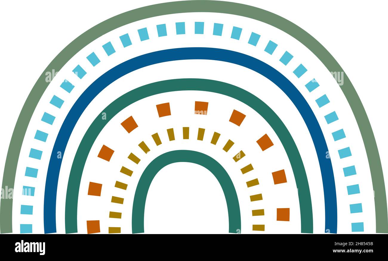 Rainbows in the boho style. Arc line Doodles Arc clipart Stock Vector ...