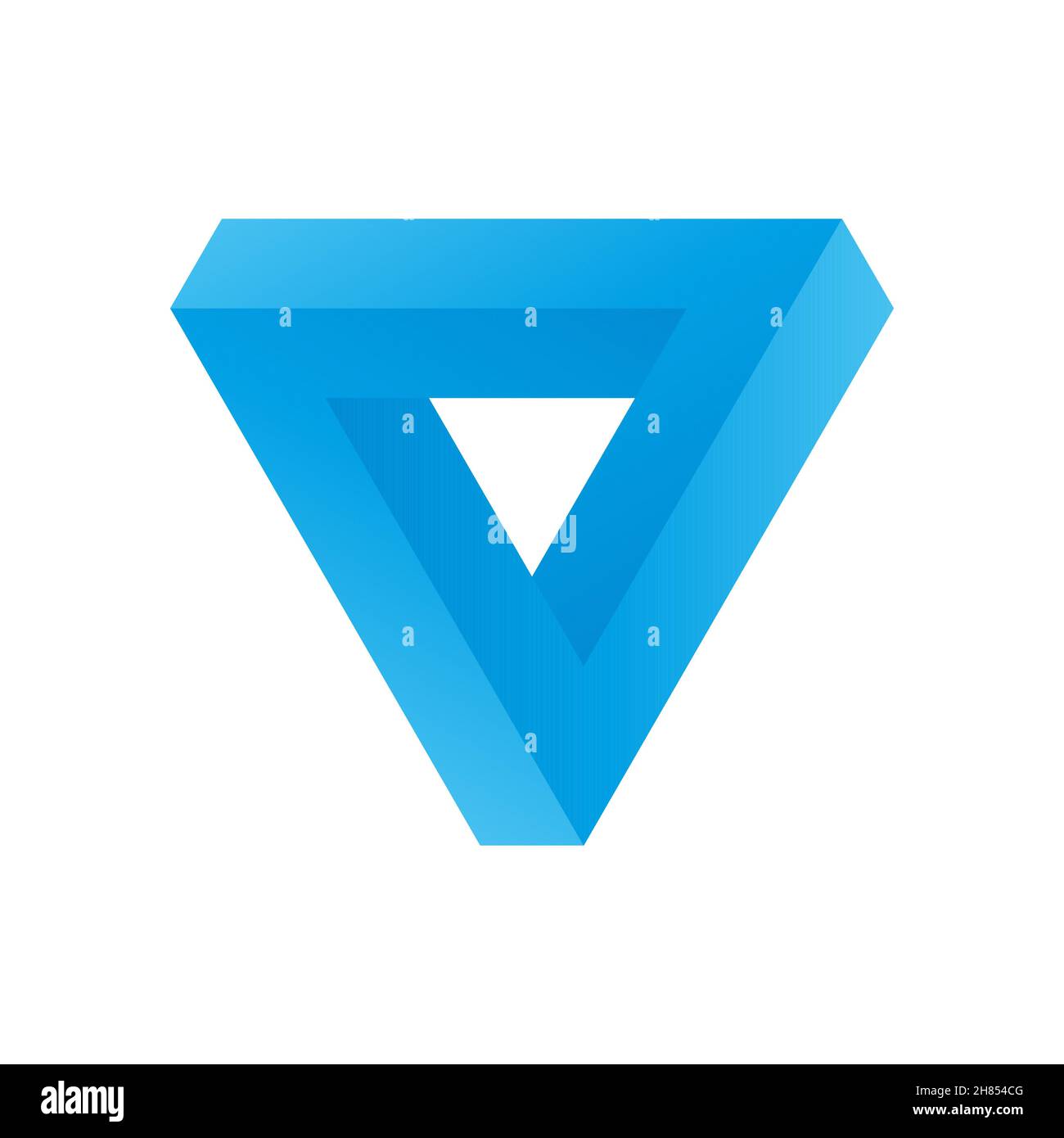 Penrose triangle icon in blue Stock Vector Image & Art - Alamy